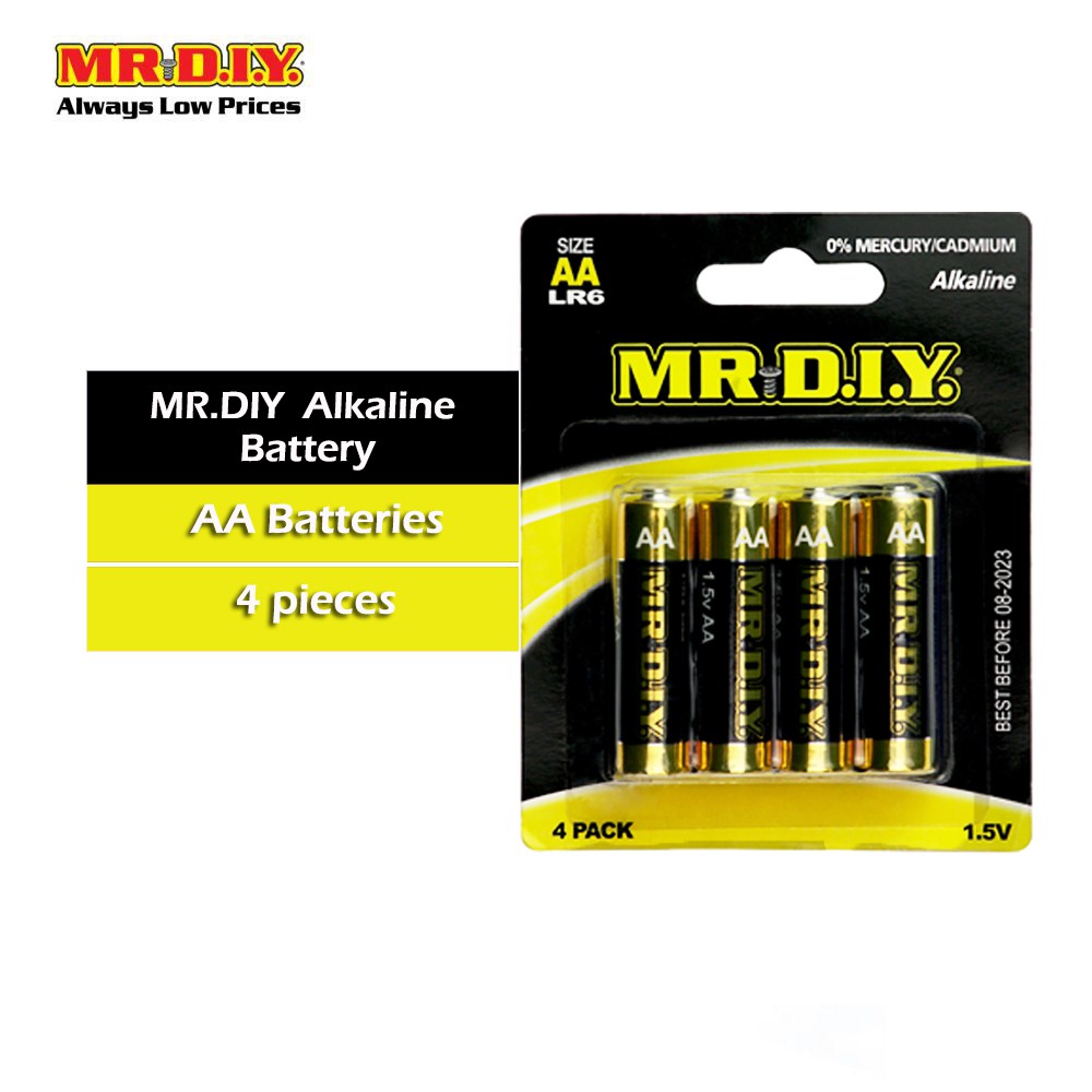 MR.DIY Alkaline AA Battery (4pcs) | Shopee Malaysia