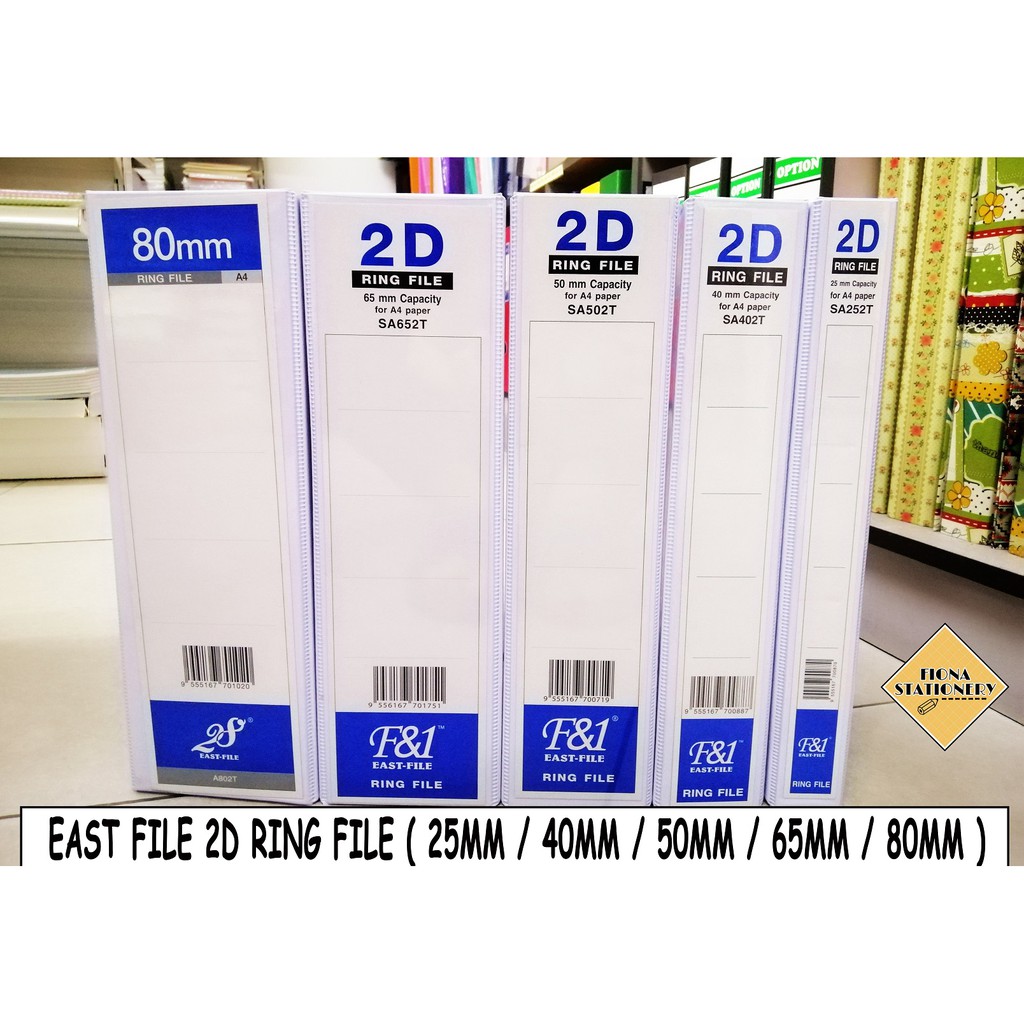 East File 2D Ring File ( 25mm / 40mm / 50mm / 65mm / 80mm ) | Shopee Malaysia