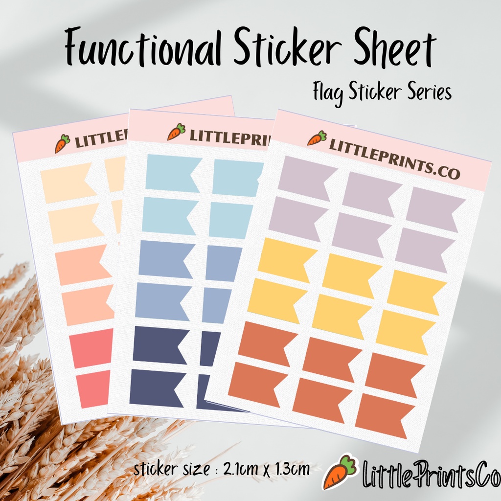 Planner Sticker Sheet - Flags Hand-drawn Functional Sticker | Shopee ...