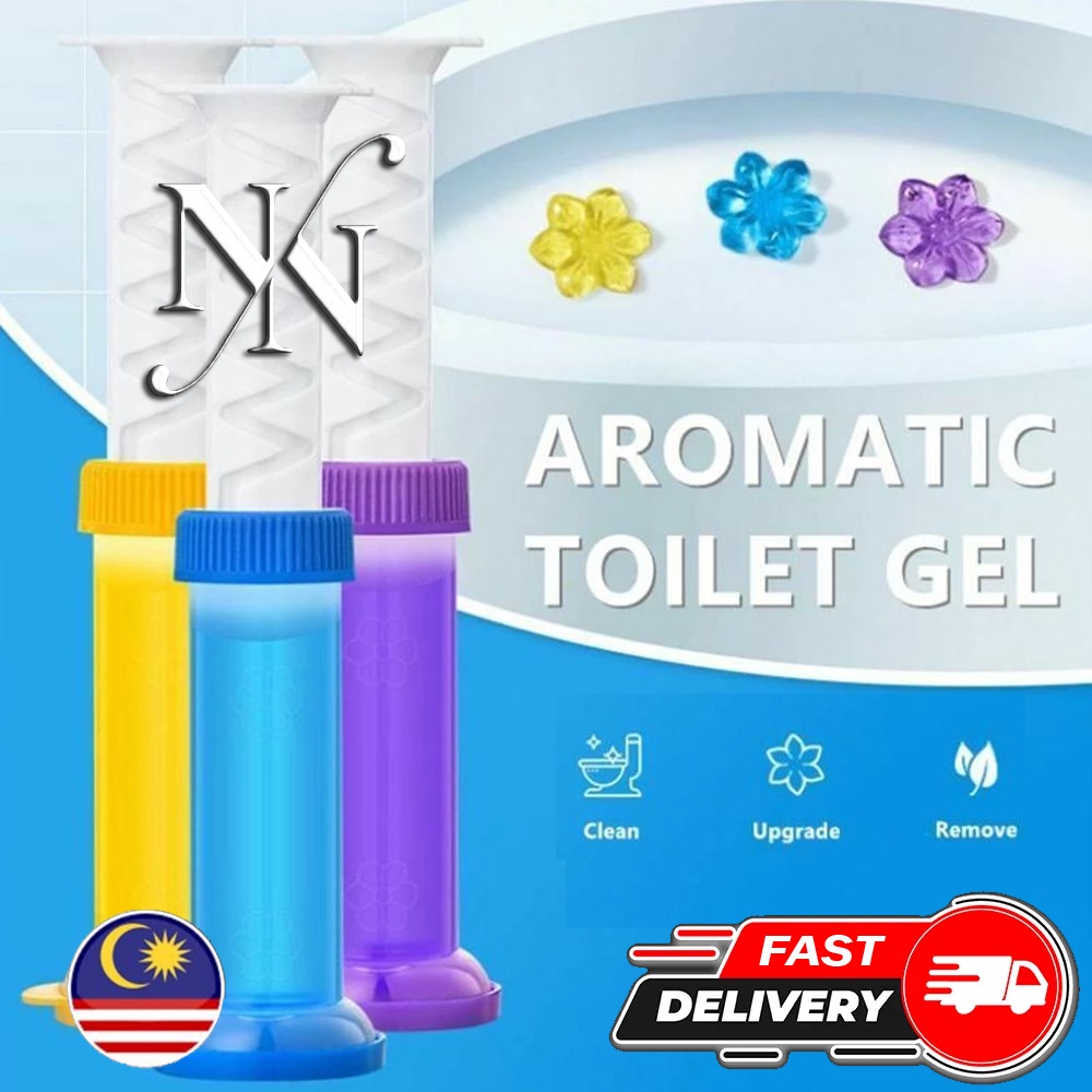 Pewangi Tandas Stik Gel, Korean Toilet Bathroom Push Type Scrubble ...