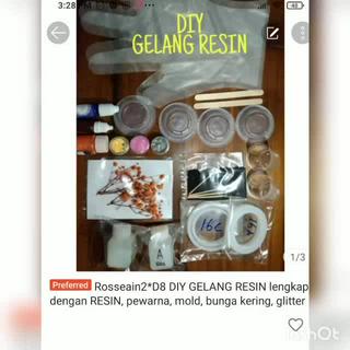 Rosseain2*D8 DIY Epoxy RESIN GELANG RESIN lengkap dengan RESIN, pewarna ...