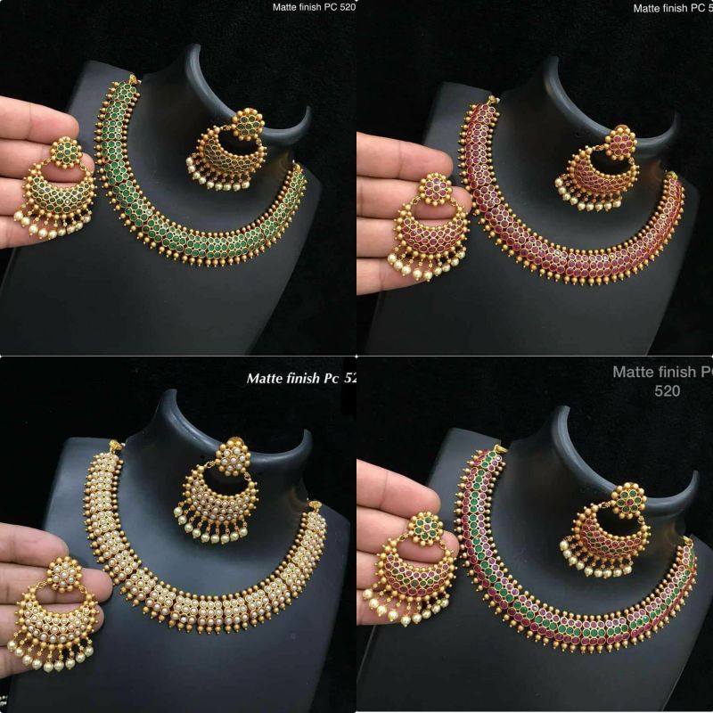 Indian Bridal Jewellery Necklace Set Antique Ethnic Wear | Shopee Malaysia