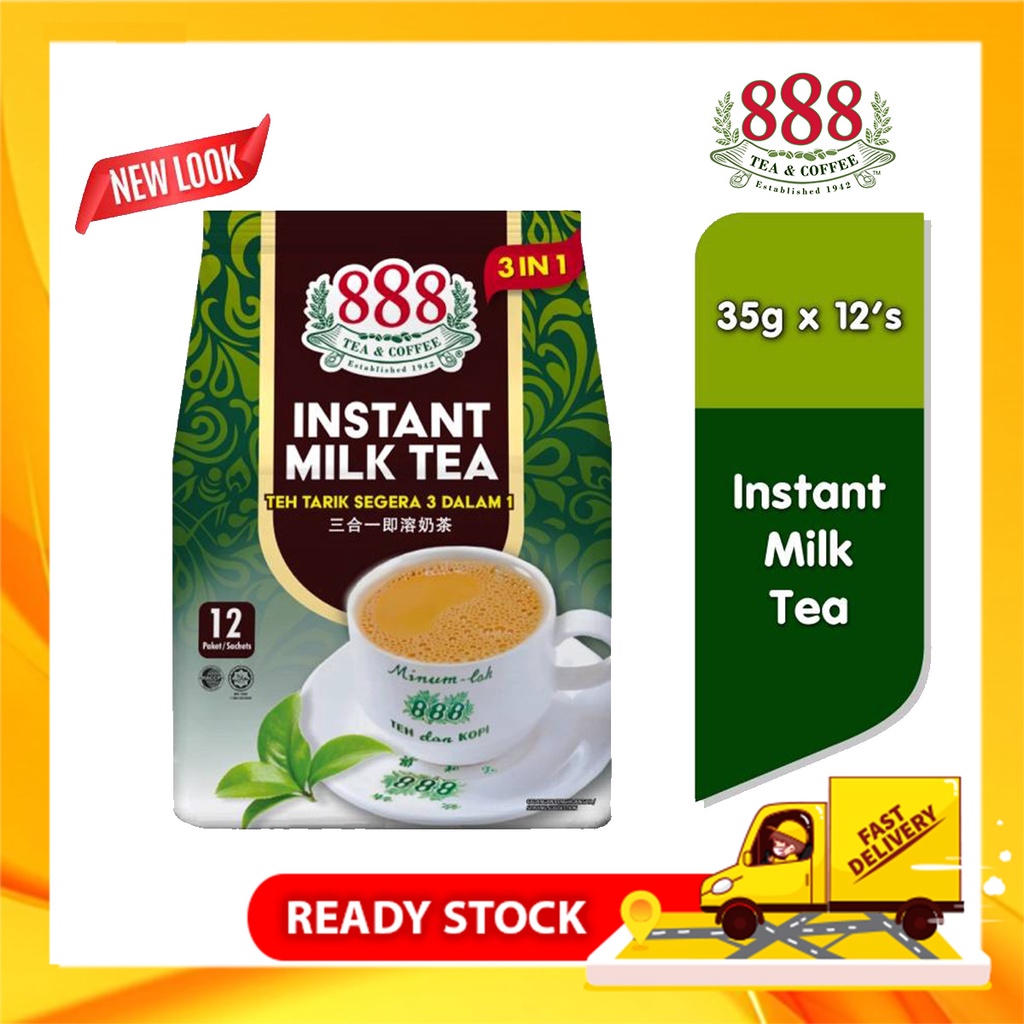 888 3 in 1 Instant Milk Tea / Teh Tarik (35g x 12 Sachets) | Shopee ...