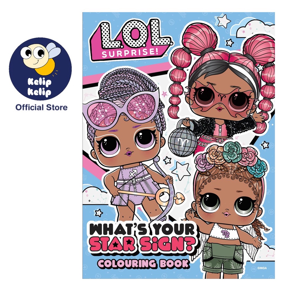 Lol Surprise Colouring Book What's Your Star Sign For Kids To Color ...