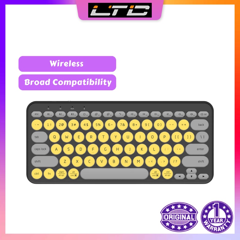 LTC MK791 Rechargeable Bluetooth Keyboard, Multi-Device Compact ...