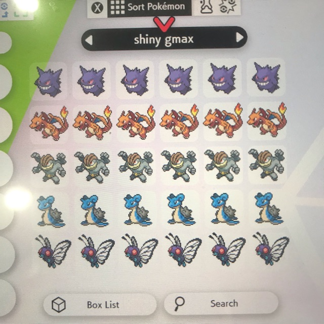 Shiny Gmax Pokemon-Gengar,Charizard,Marchamp,Lapras,Butterfree(In ...