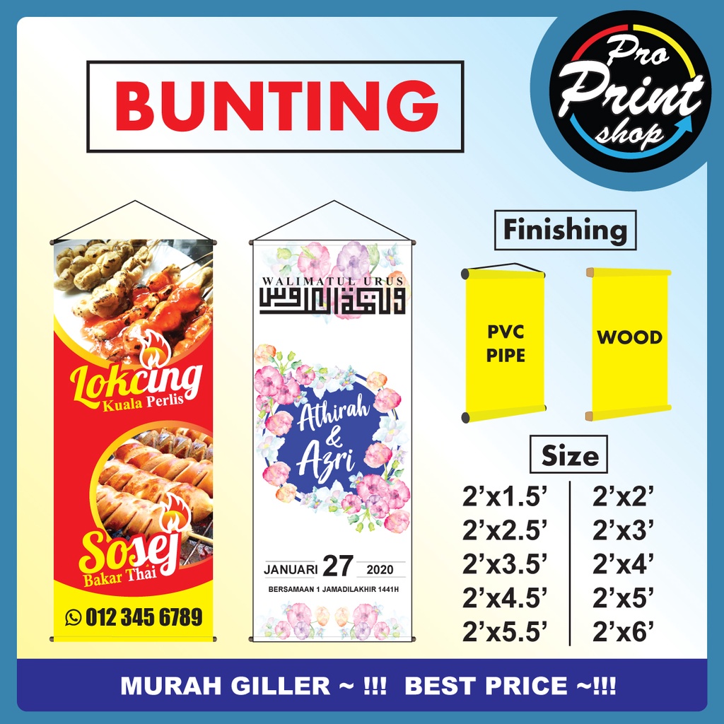 Bunting with PVC pipe / Wood | Shopee Malaysia