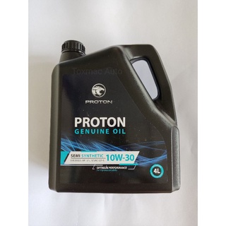 Original Proton Engine Oil Semi Synthetic 10w30 4L Minyak Hitam Proton ...