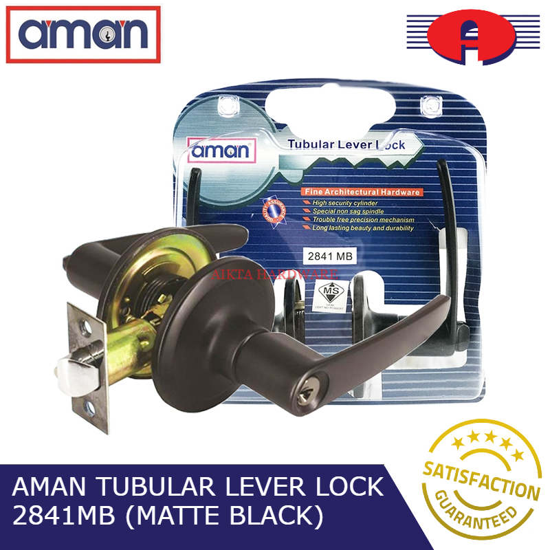AMAN MATTE BLACK TUBULAR LEVER LOCK (2841MB) | Shopee Malaysia
