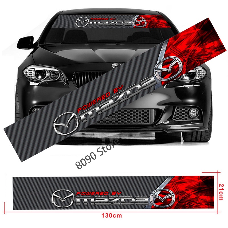 130*21cm Carbon Fiber Car Front Windshield Sticker Auto Rear Window ...