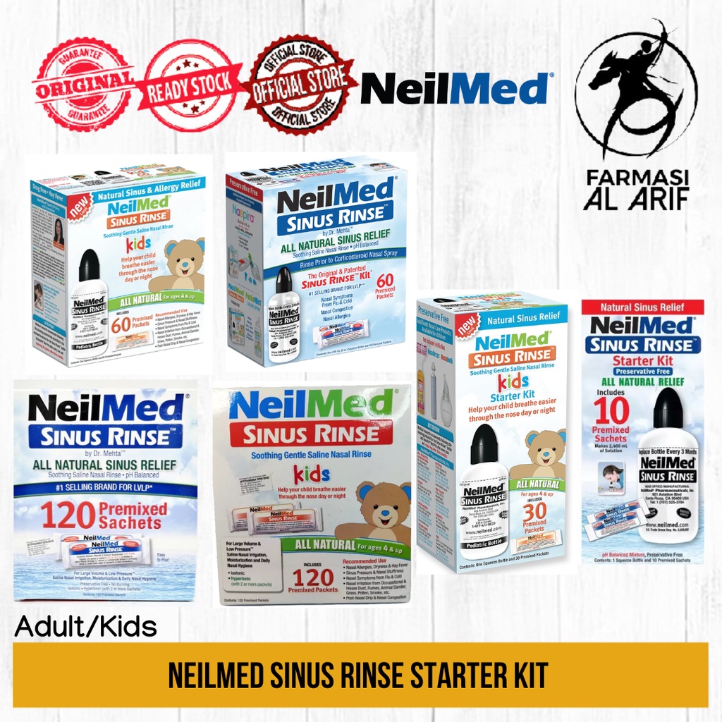 NeilMed Sinus Rinse Starter Kits ( Rawatan resdung,selsema,hidung ...