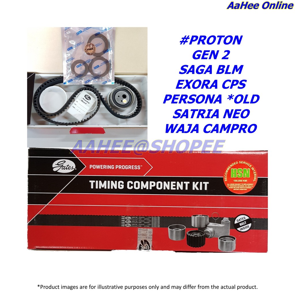 GATES Timing Belt Kit Set for Proton Saga BLM FLX VVT Iriz Exora CPS ...