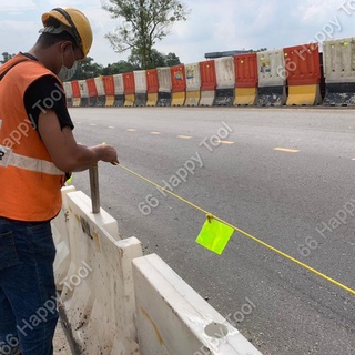 50m Safety Reflective Delineator String Rope Orange/Green High ...