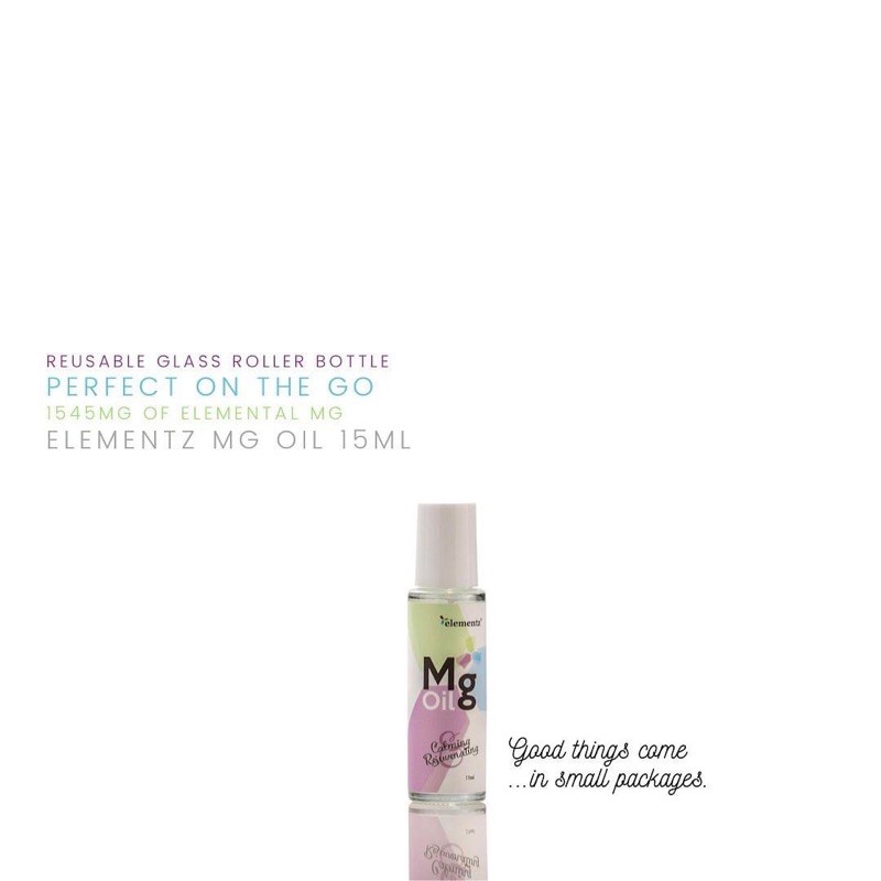 ELEMENTZ - Roll On Magnesium Oil 15ml (cramp, headache, stress, anxiety ...
