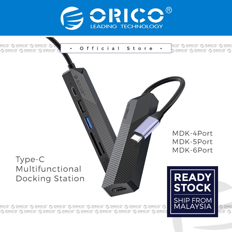 ORICO MDK Series Type C 4/5/6 in 1 Multi Function Docking Hub Station ...