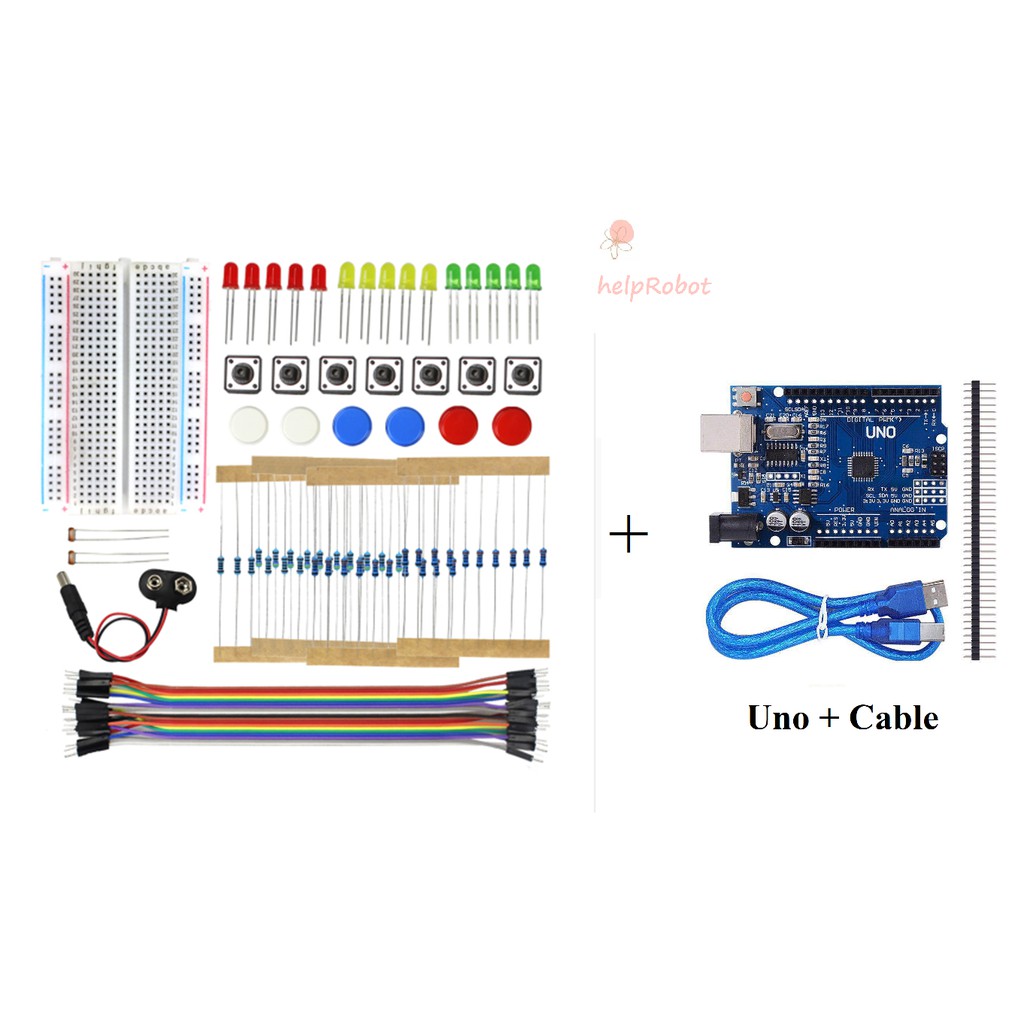 Arduino Beginner Kit Uno Ch340 Board Basic Starter Kit Shopee