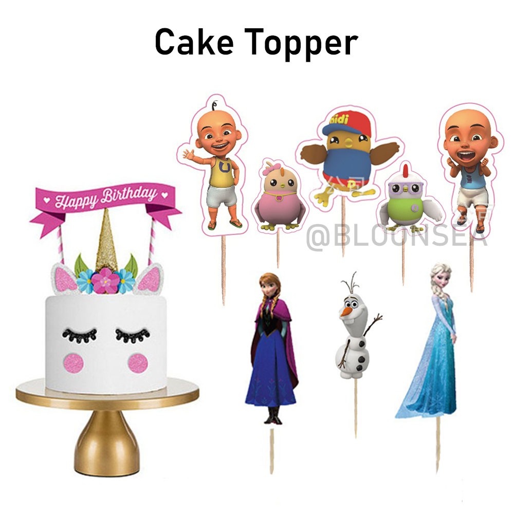 Cake Topper Didi & Friends Upin Ipin Boboiboy Frozen 2 PjMask Minions ...