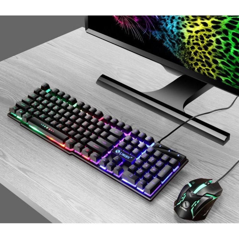 GTX300 Gaming Keyboard & Mouse Set Combo Limeide GTX-300 RGB Rainbow ...