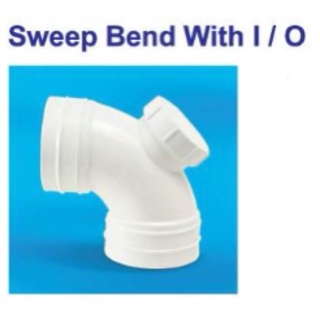 110mm Upvc Sweep Bend With Inspection Opening I/O with Cap 90 degree ...