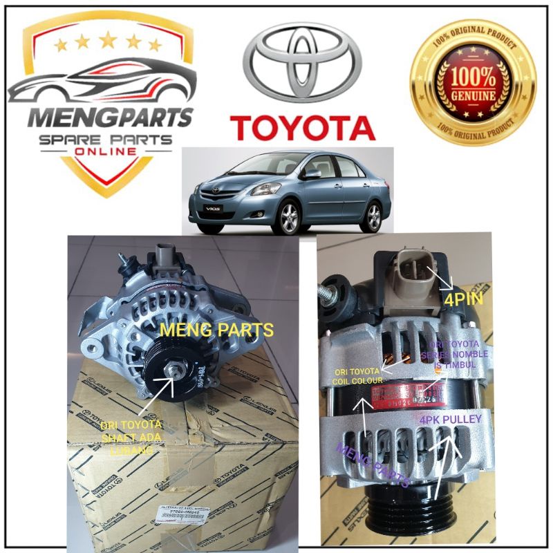 ORIGINAL TOYOTA VIOS NCP93 ,YARIS NCP91 2007Y-2012Y ALTERNATOR ASSY ...