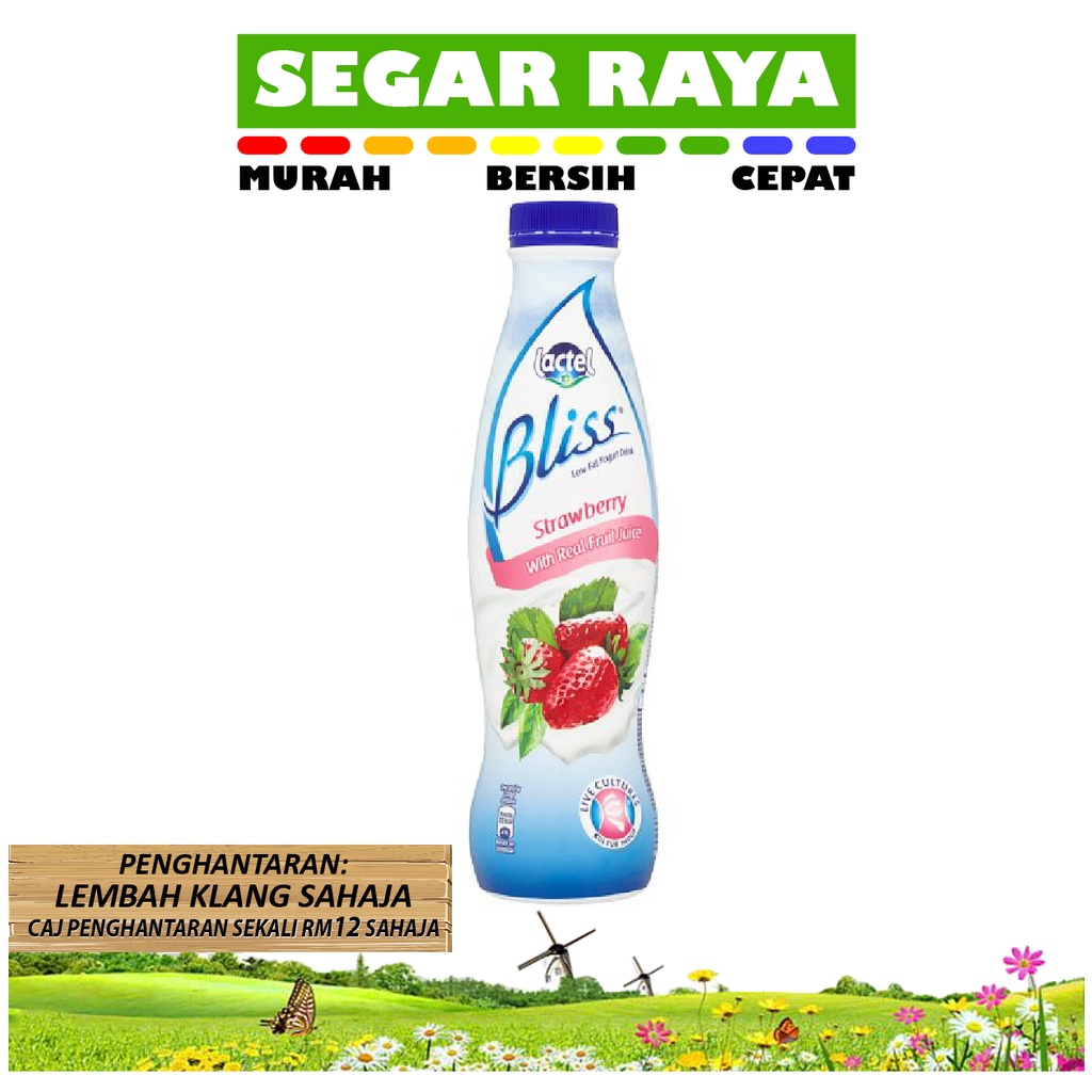 YOGURT Minuman Lactel Bliss Low Fat Yogurt Drink Strawberry (700ml ...