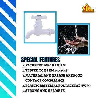 JOPEX BC01W 15mm Sink BIB PVC Water/Kepala Paip 1/2"/Kepala Paip PVC ...