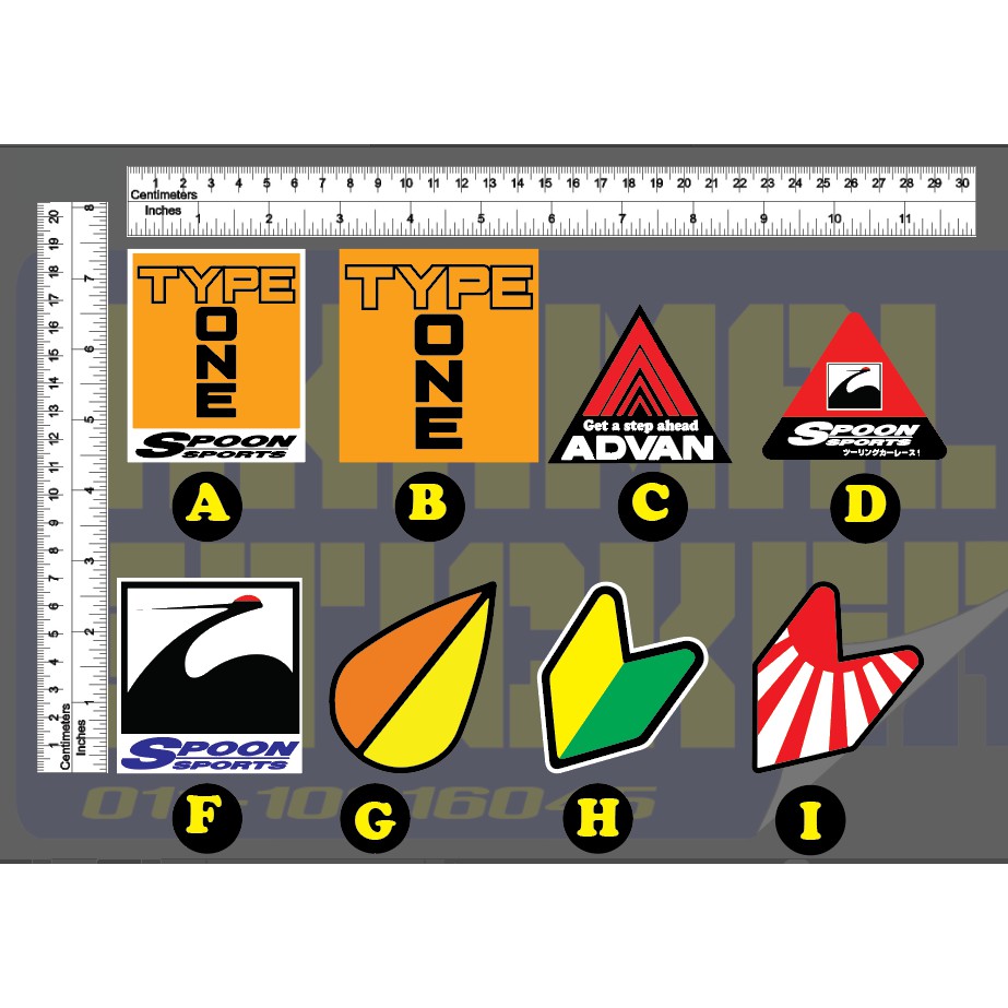 Sticker Type One,Advan,Spoon,JDM | Shopee Malaysia