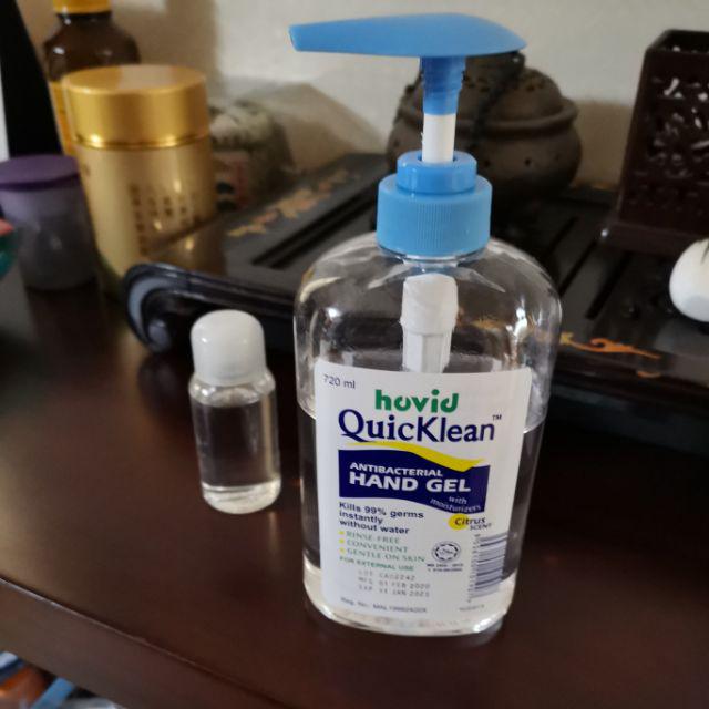 720ml Hovid QuicKlean Antibacterial Hand Gel (Hand Sanitizer) | Shopee ...