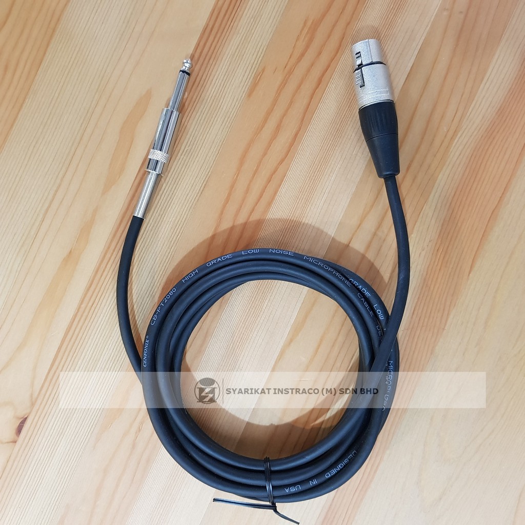 TNK 6.3 Mono Plug to Cannon Socket - Black (3 Meter) | Shopee Malaysia