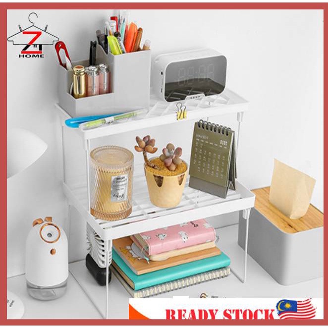 Storage meja / Rack Iron folding and stacking DIY cartoon paste kitchen ...