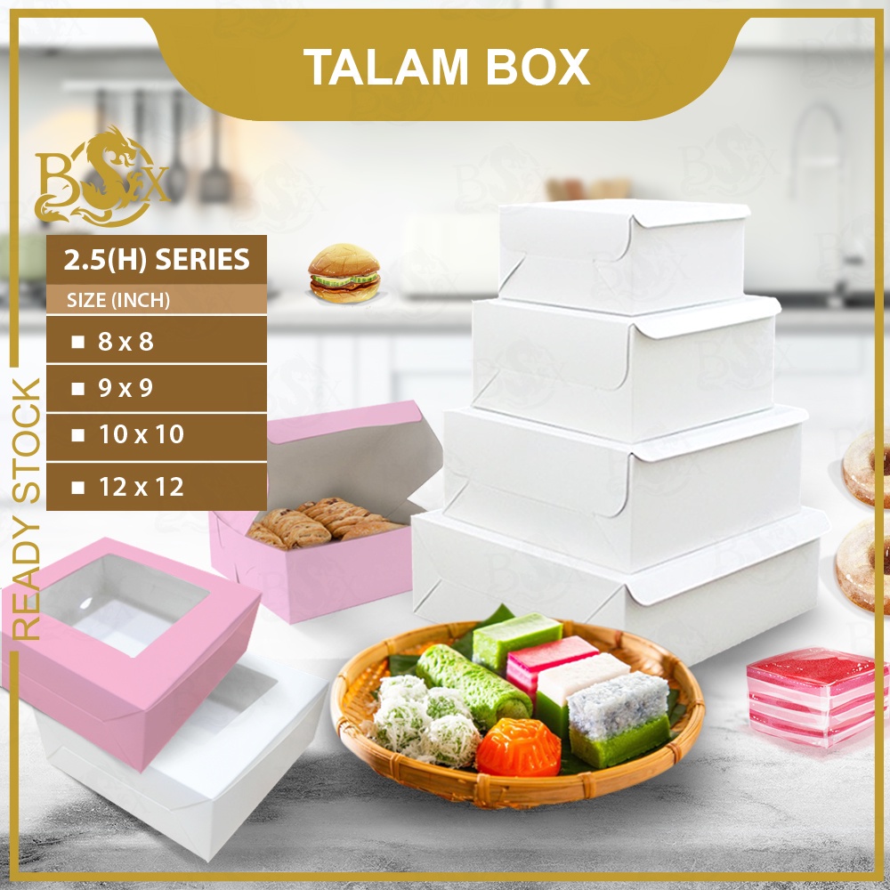 Kotak Kuih Talam Kuih Box Cake Box Pizza Box Packaging Box Packing Box ...