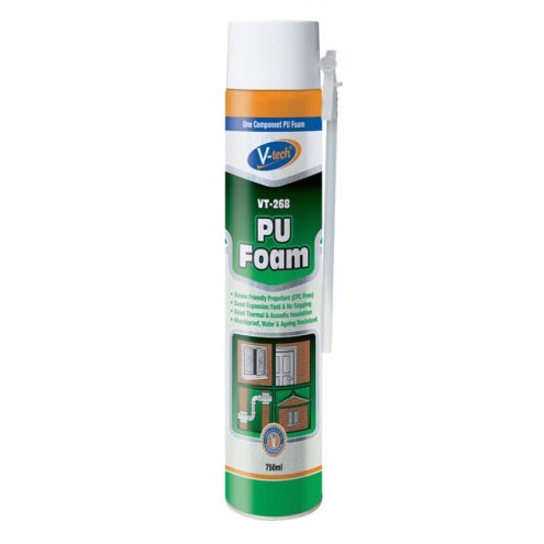 VTECH VT-268 PU Foam Polyurethane Foam CFC Free Sealant 750ml | Shopee ...