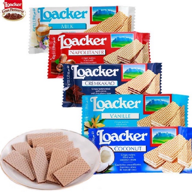 Loacker Crispy Wafers - 45g (assorted flavours) | Shopee Malaysia