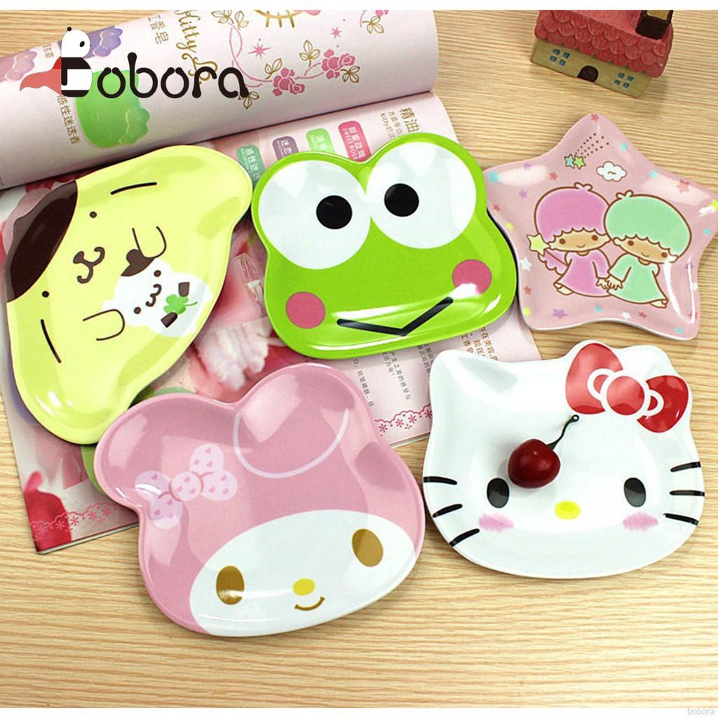 BOBORA Cartoon Shaped Fruit Snacks Bread Plate Kitchen Practical ...