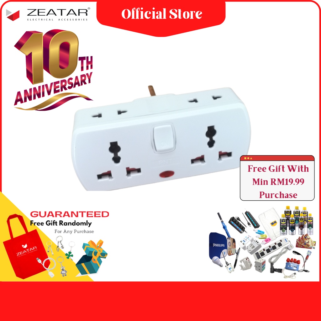 PNT 6 Way Multi Plug Switch Socket Adaptor | Shopee Malaysia