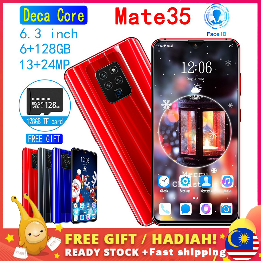 Mate35 fone 6.7 inch smartphone mobile phone 6gb ram 128gb rom android ...