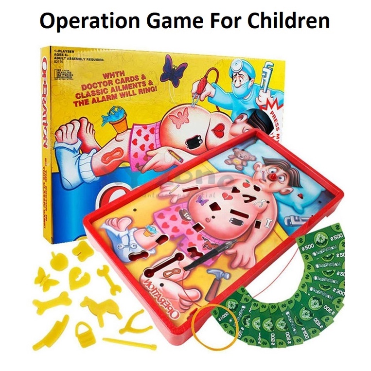 Classic Operation Game For Children Kids Learning Doctor Toy Board Game ...