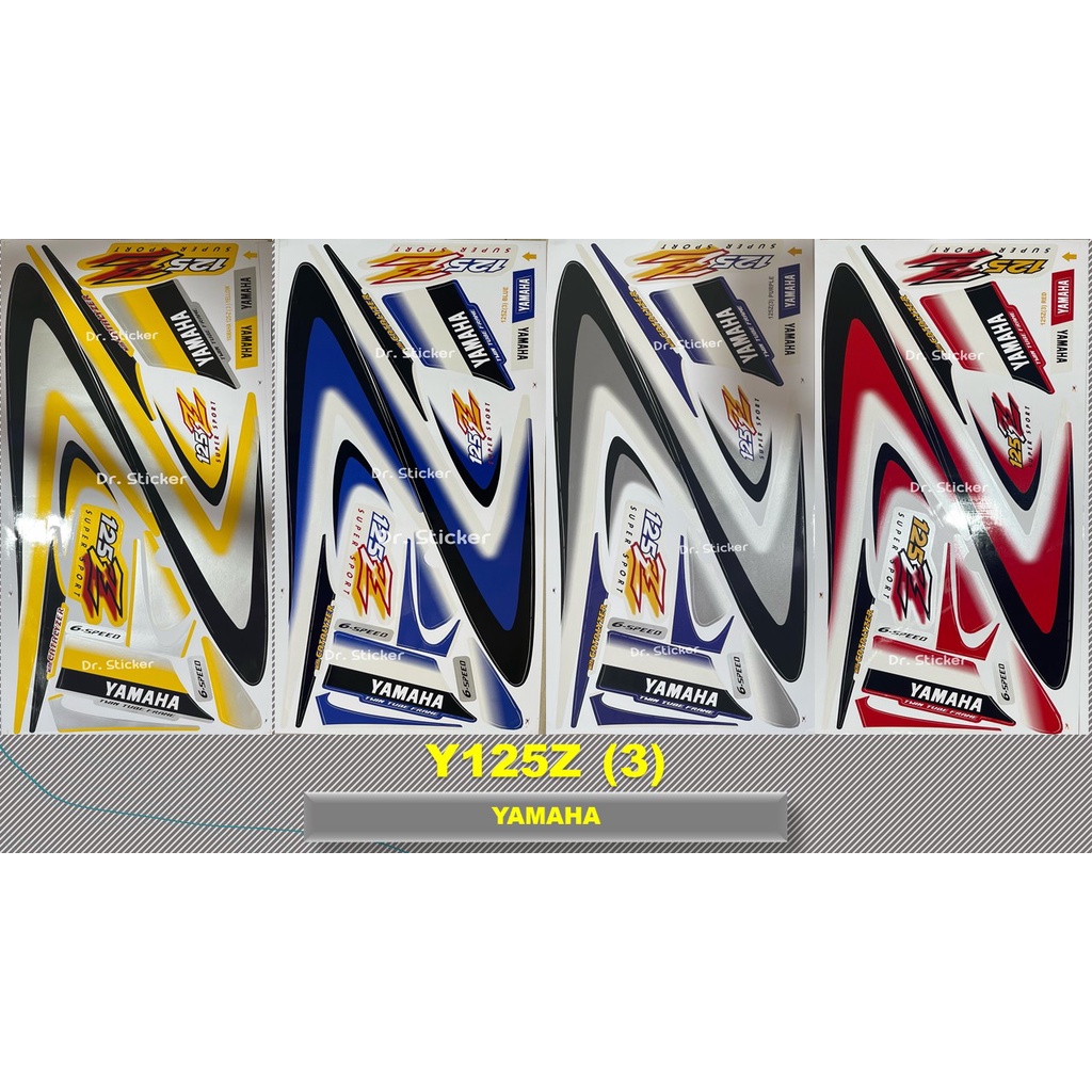 YAMAHA 125Z Stripe Stiker Sticker YAMAHA Y125ZR 125ZR Y125Z (3) Y125 ...
