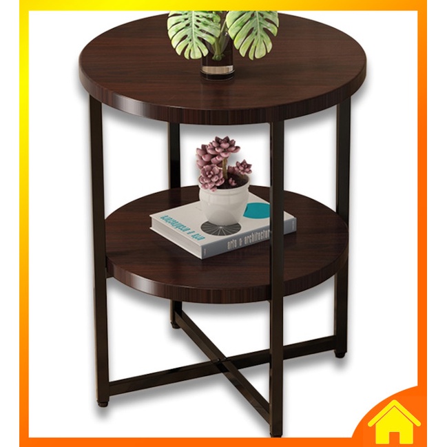 [OneHome] Coffee Table Round Magazine Tea Simple Modern Wood Living ...