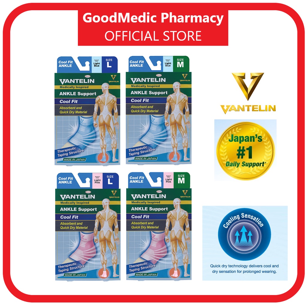 Vantelin Ankle Support Cool Fit (Blue/ Pink) | Shopee Malaysia
