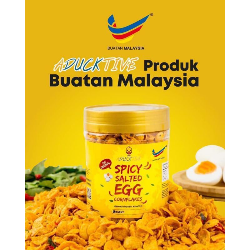 Aducktive Spicy Salted Egg Cornflakes | Shopee Malaysia