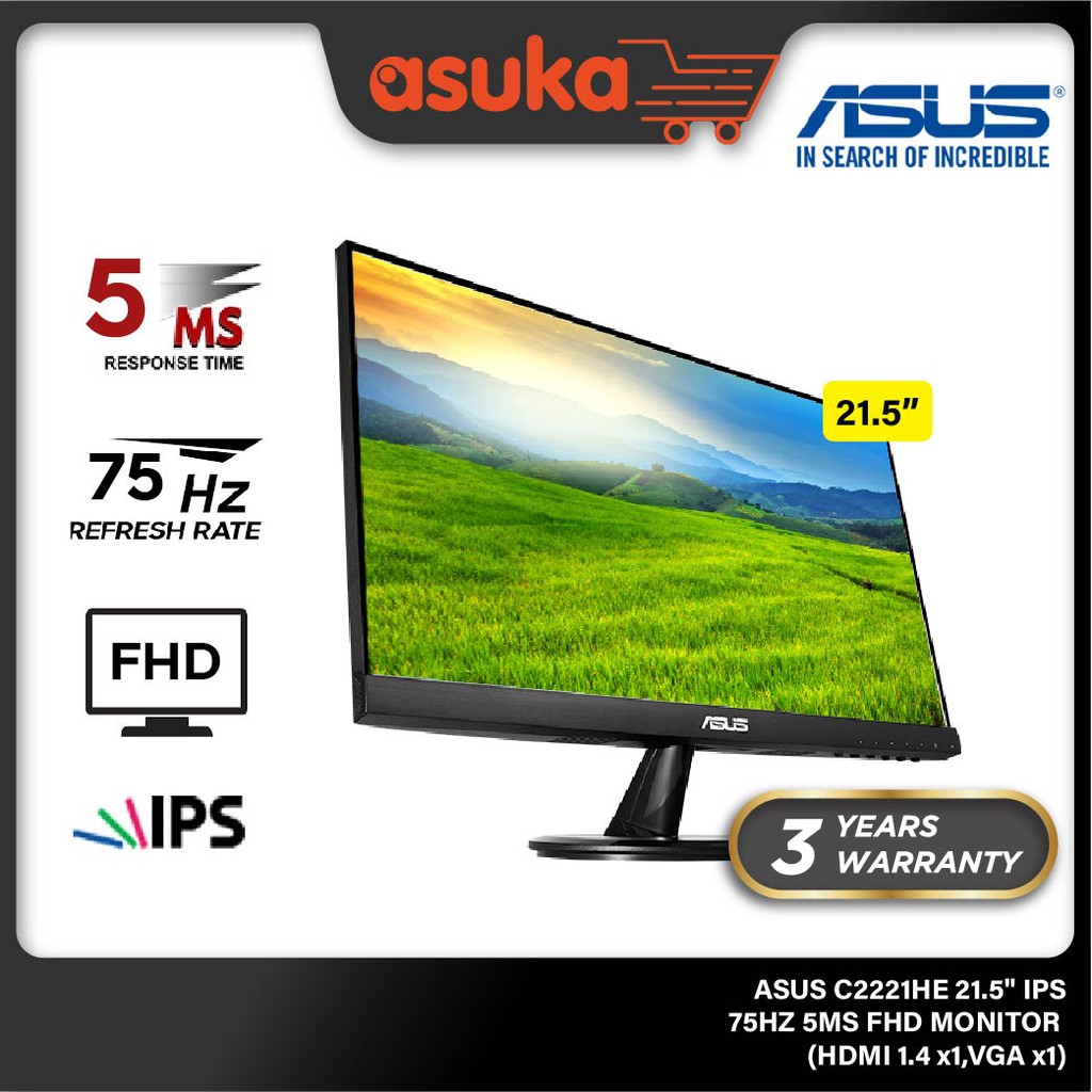 ASUS C2221HE 21.5" IPS 75HZ 5MS FHD MONITOR (HDMI 1.4 x1,VGA x1 ...