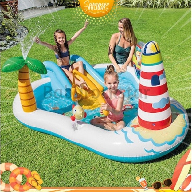 INTEX BOAT DESIGN SWIMMING POOL Kids Swimming Pool Inflatable Outdoors ...