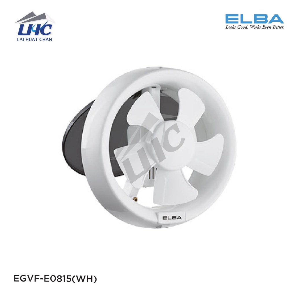 EGVF-E0815(WH) ELBA 8" Glass Mounted Ventilation Fan with Warranty ...