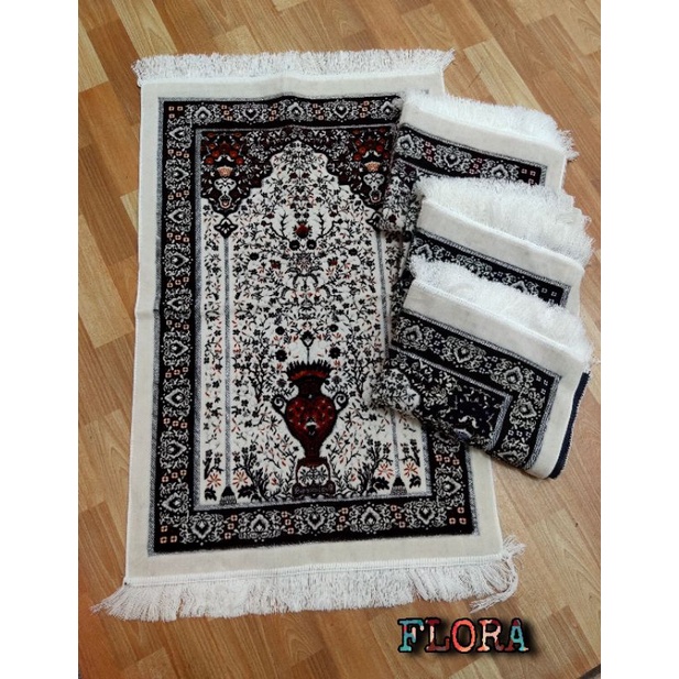 Sejadah Putih Corak Floral | Sejadah Putih Simple | Sejadah Putih ...