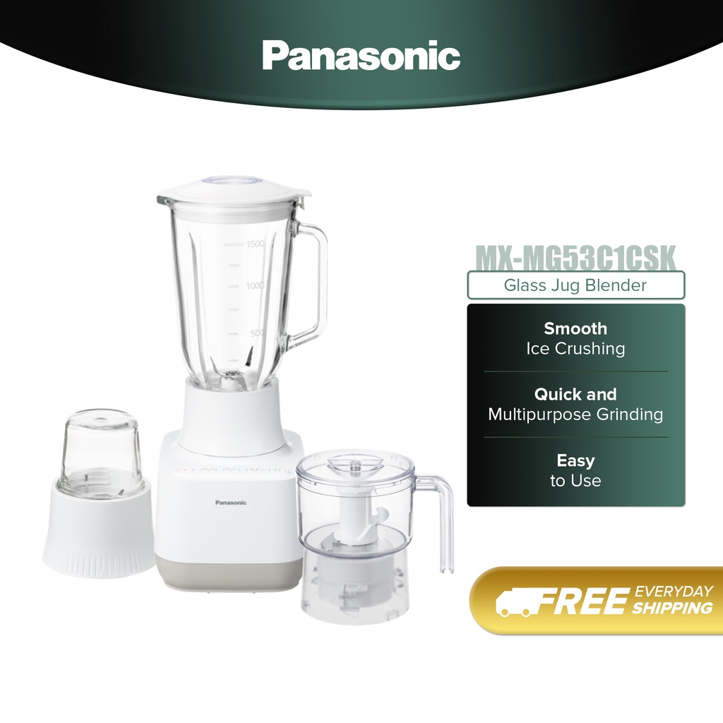 PANASONIC MX-MG53C1 700 W GLASS JUG BLENDERWITH CHOPPER & GLASS MILL MX ...