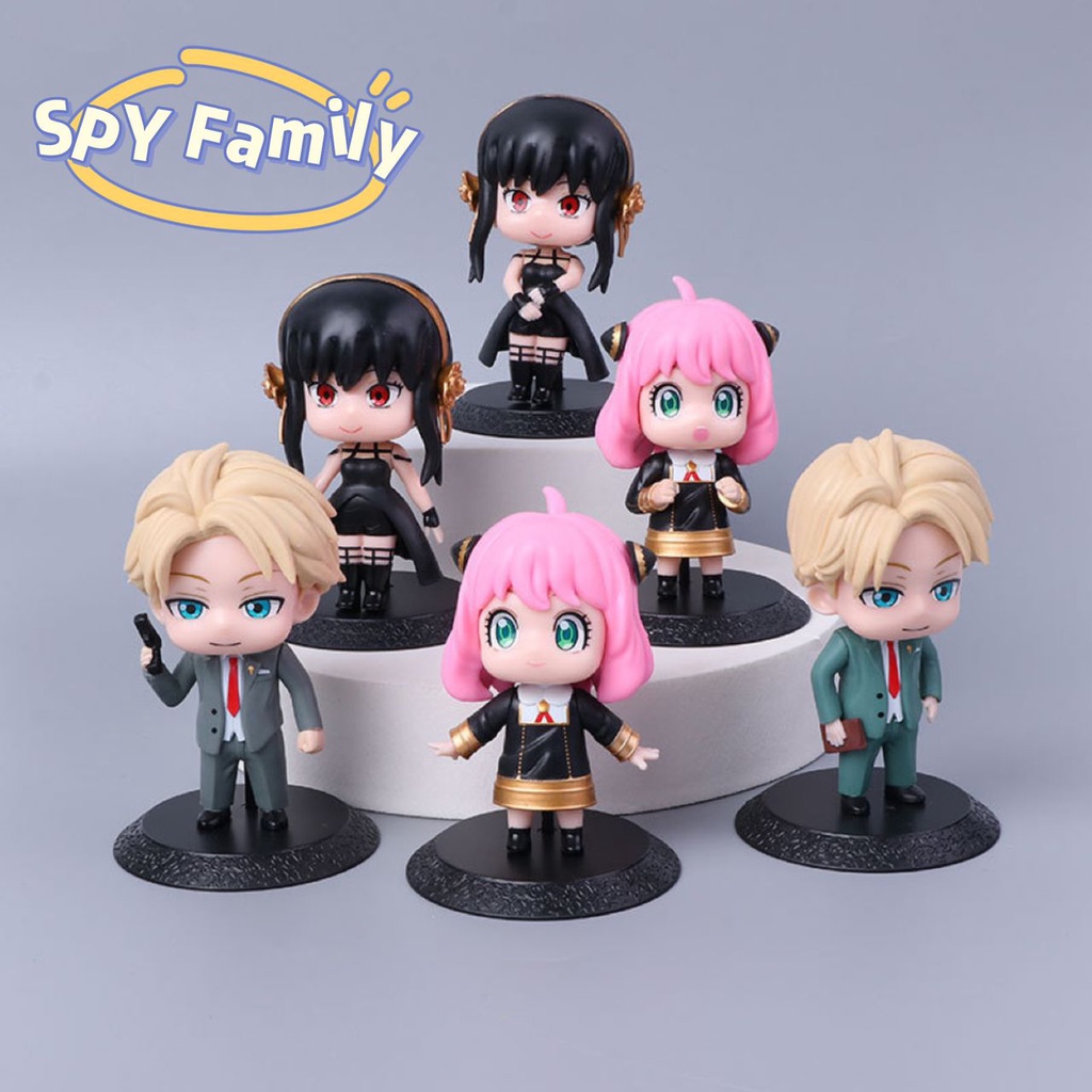 OEM 6 Pcs 8cm Anime SPY X Family Anya. Yor .Loid .Anime Drawn Figure ...