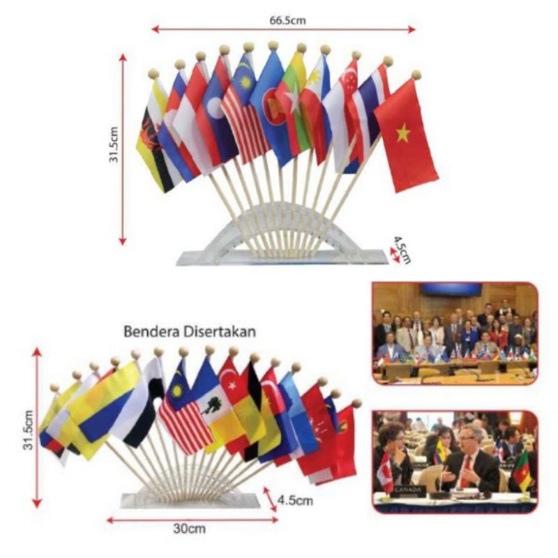 Table Flag Malaysia 14 states flags & Flag Asean 11 countries -Acrylic ...