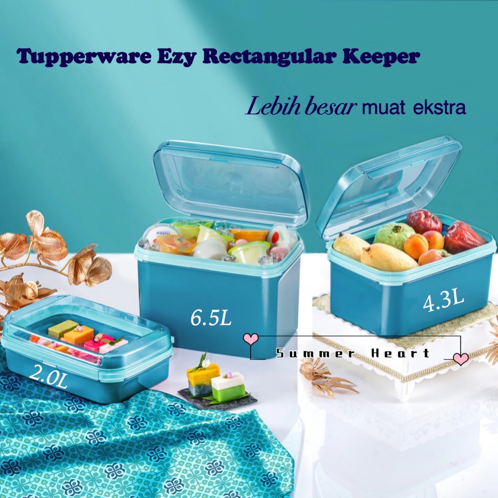 Tupperware Ezy Rectangular Keeper 2.0L/4.3L/6.5L (1PC) | Shopee Malaysia