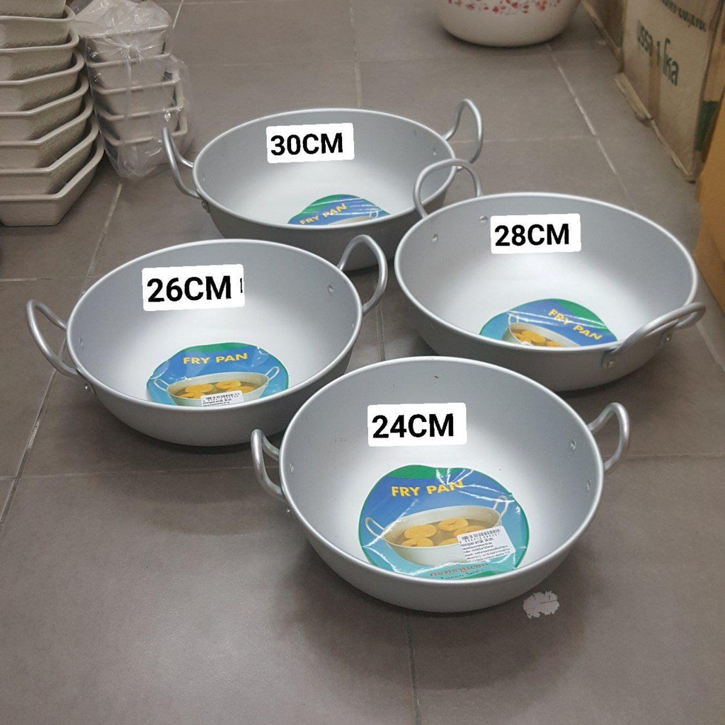 24CM/26CM/28CM/30CM ALUMINIUM KUALI DONUT/KUALI INDIA/FRY PAN 3A ...